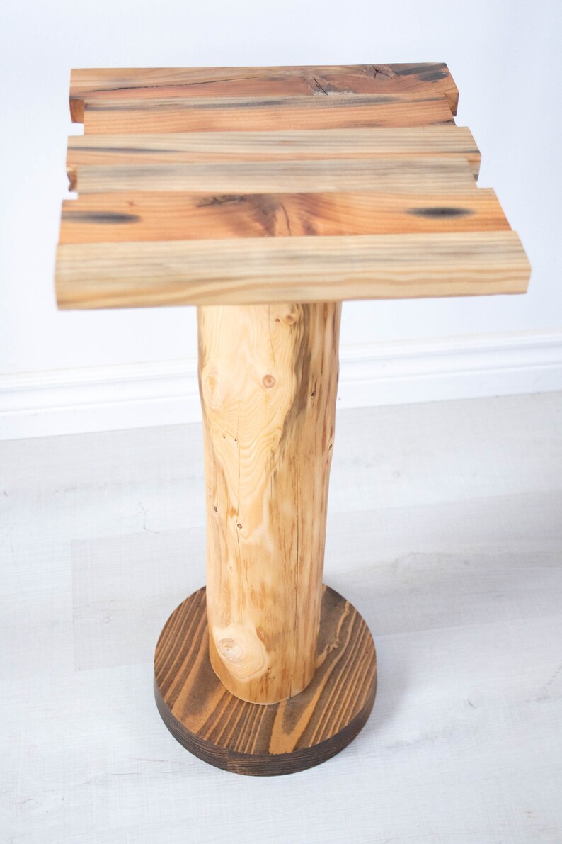 Reclaimed Wooden Tree Post Pedestal Stand. Recycled Lobster - Etsy