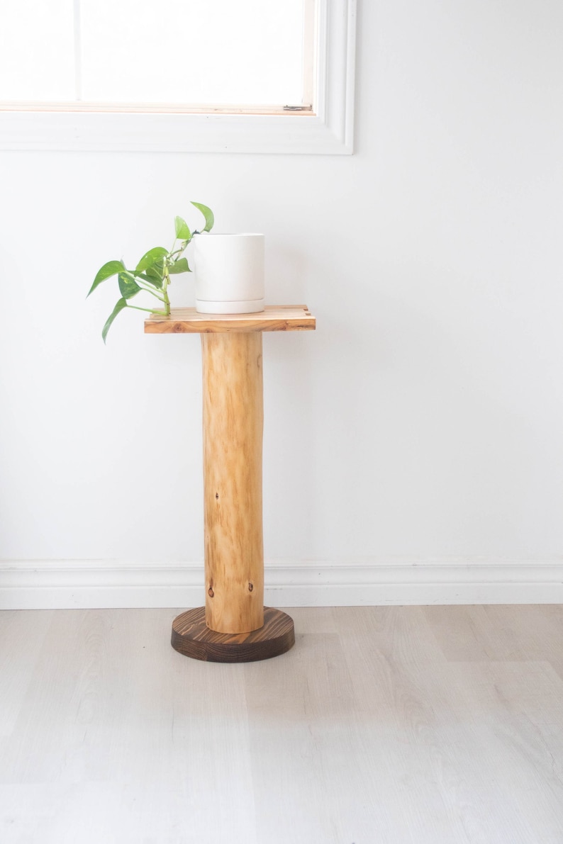 Reclaimed Wooden Tree Post Pedestal Stand. Recycled Lobster - Etsy