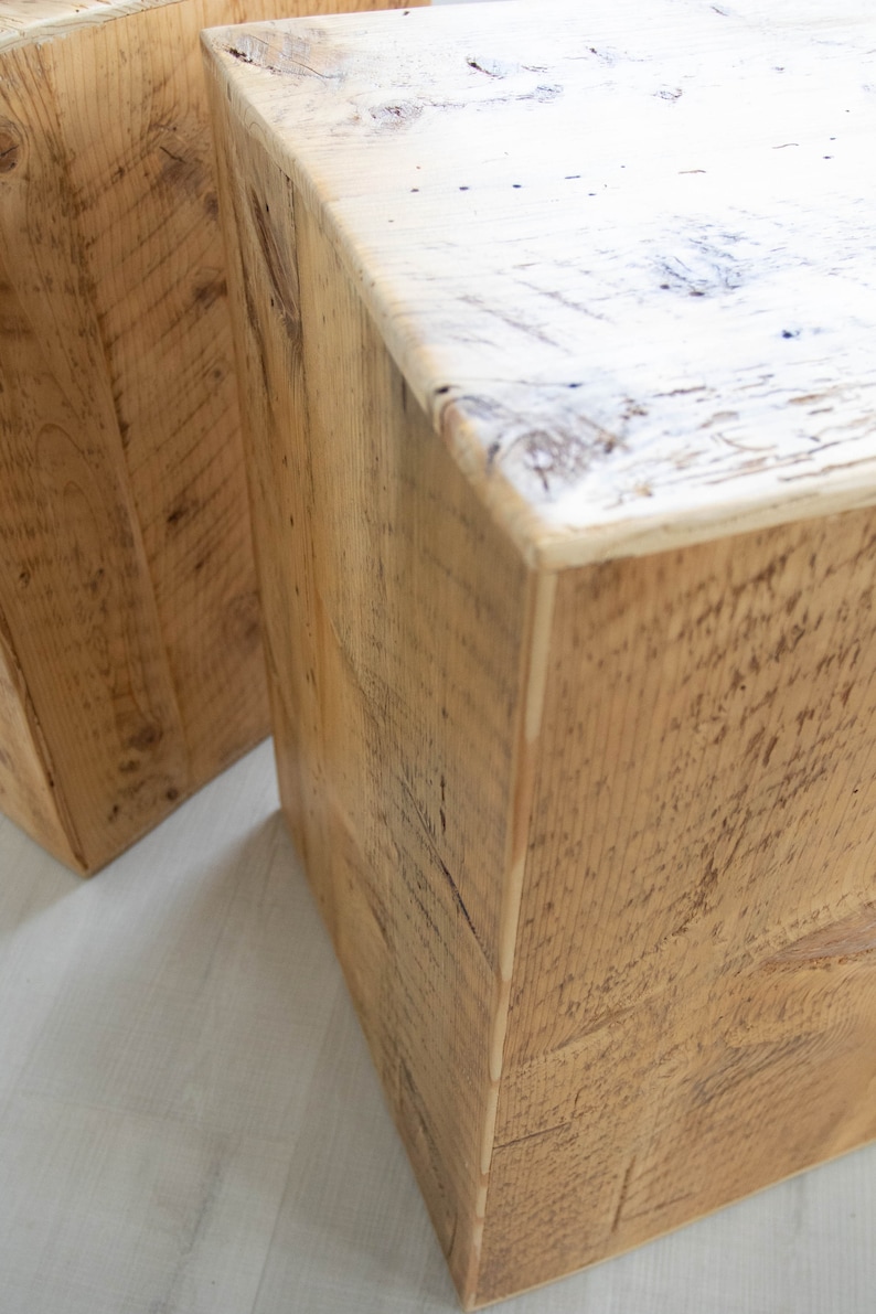 Barnwood Box Nightstand. Large Box Side Table Made From - Etsy