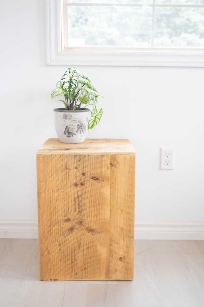 Barnwood Box Nightstand. Large Box Side Table Made From - Etsy
