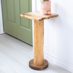 Reclaimed Wooden Tree Post Pedestal Stand. Recycled Lobster Trap Wood ...