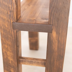 Rustic Brown Narrow Table Made From Reclaimed Barnwood. Rustic ...