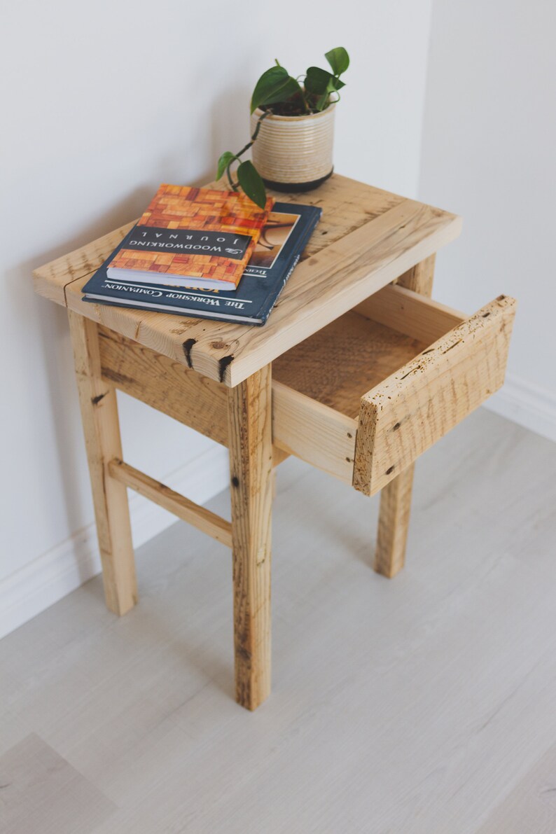 Barnwood Bedside Table. Barn Wood Nightstand Made From - Etsy