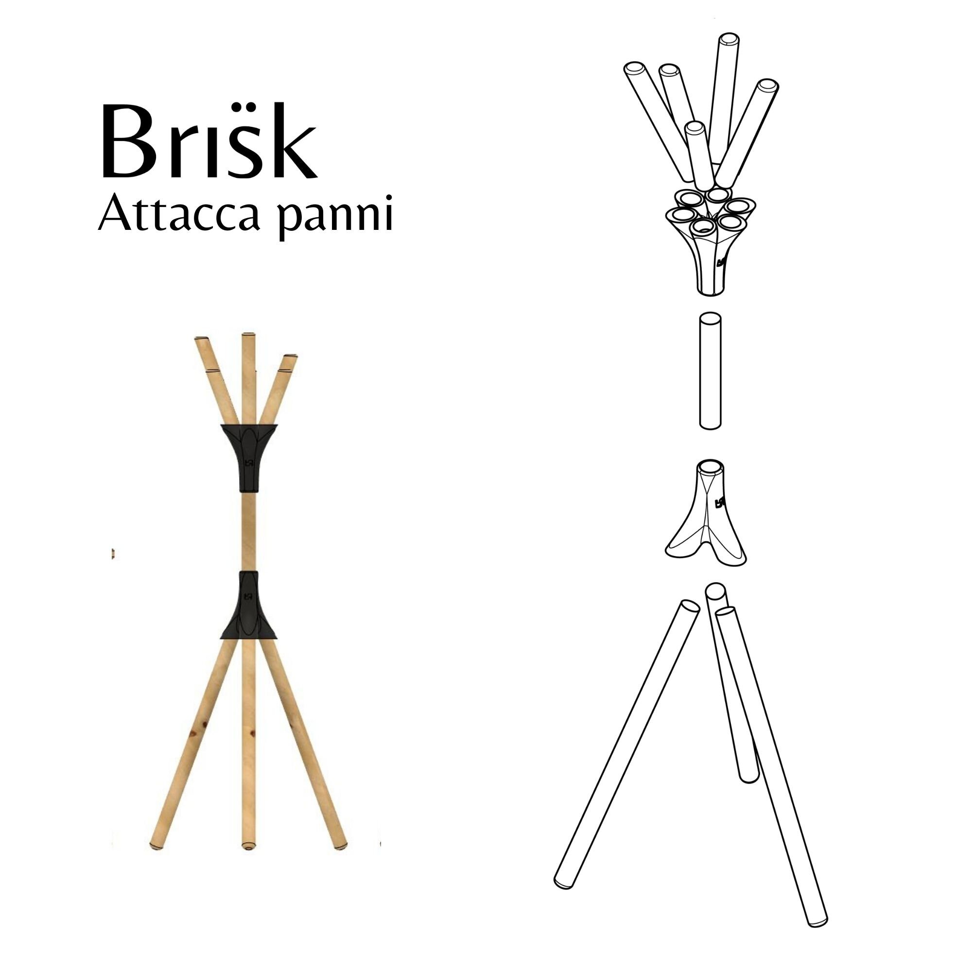 Brisk 3D Design Coat Rack / STL Coat Rack / Digital File / STL File ...