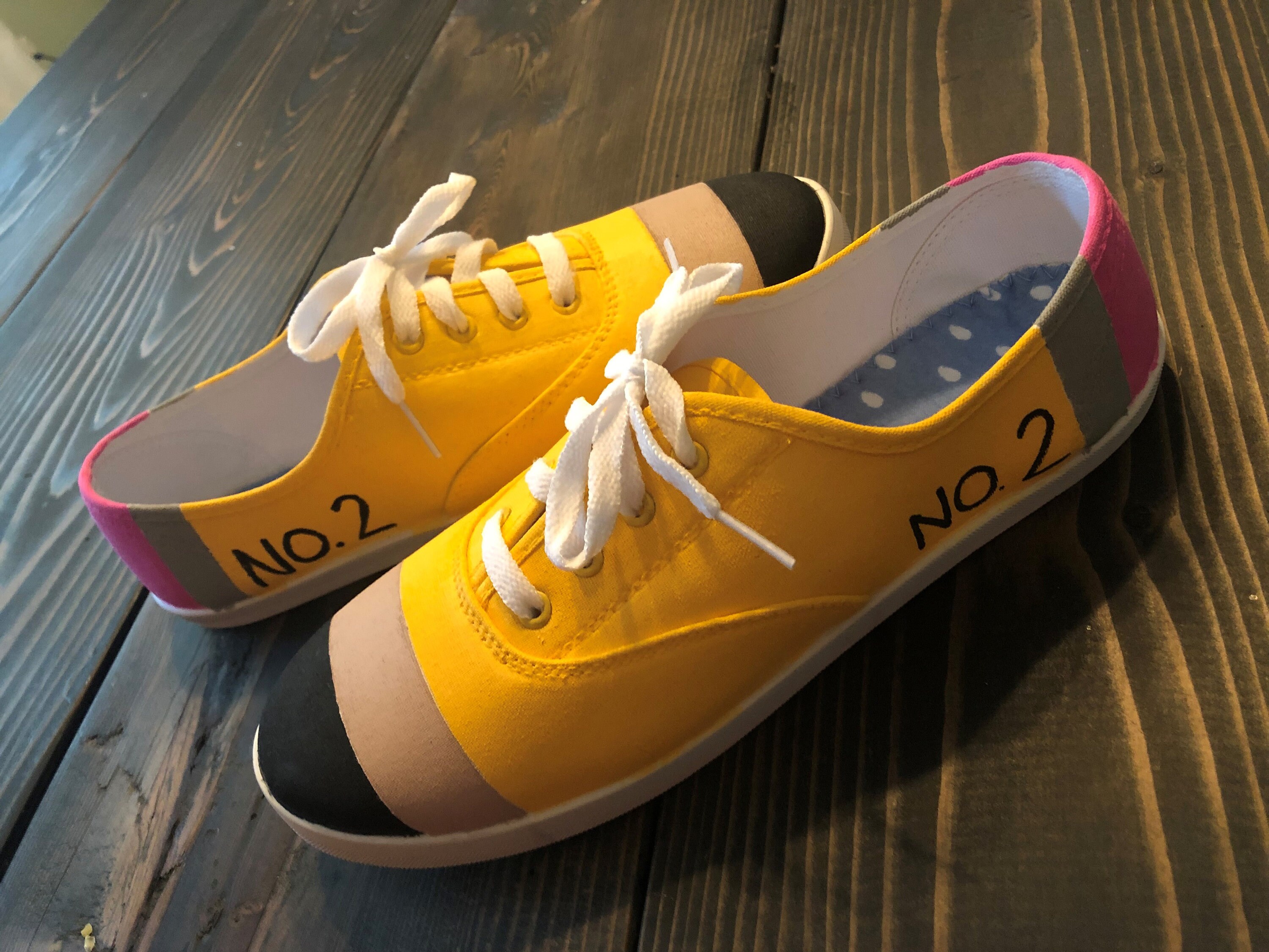 Teacher Pencil/notebook Sneakers - Etsy