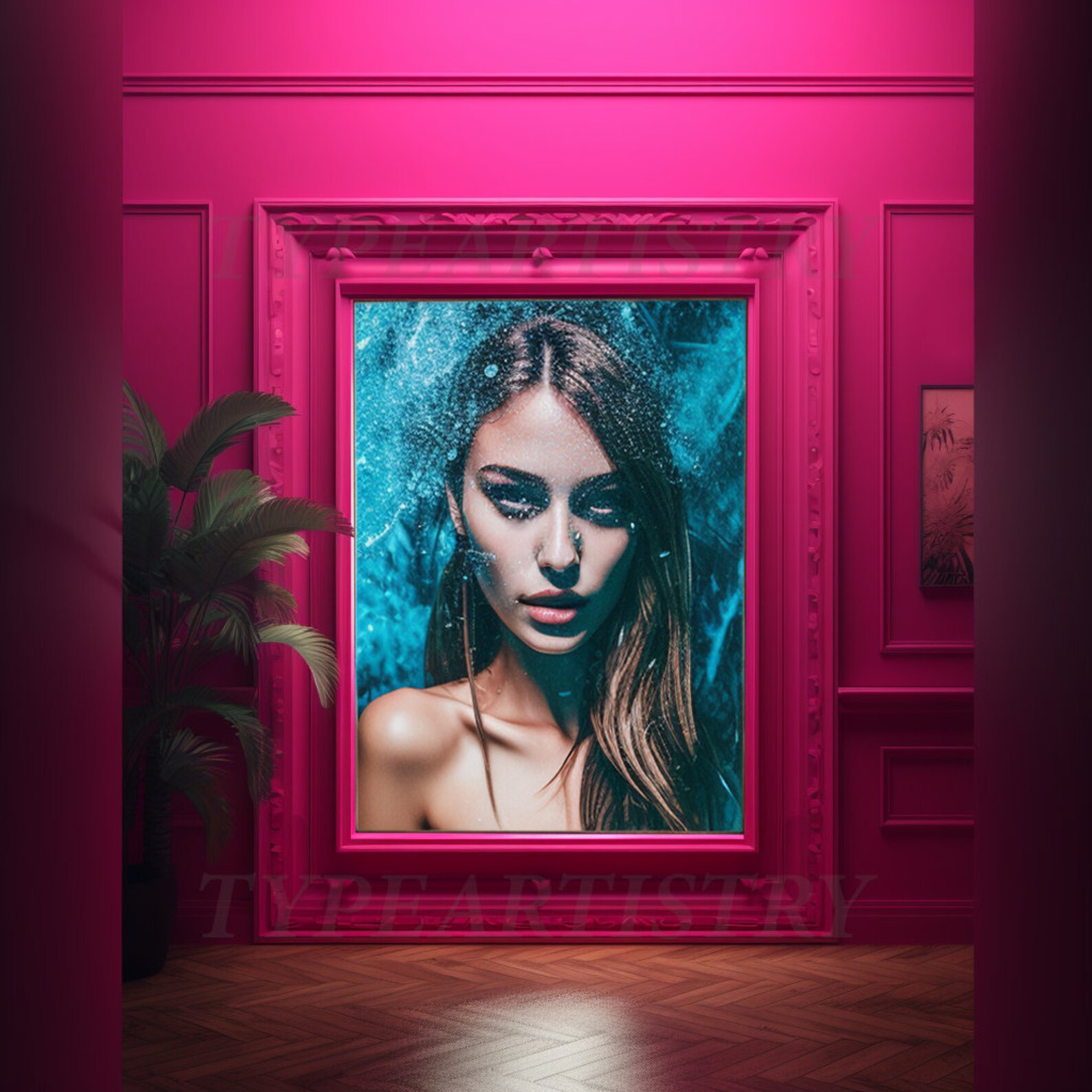 Mock up Magenta Trendy Frame Mock Up,maximalist,funky Decor,magenta ...