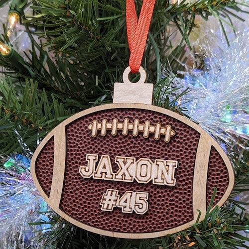 Personalized Football Christmas Ornament Football Team Coach - Etsy