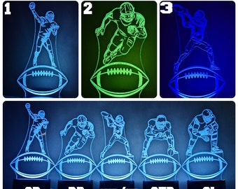 Football Player LED Gift, LED Night Light Room Decor, Personalized ...