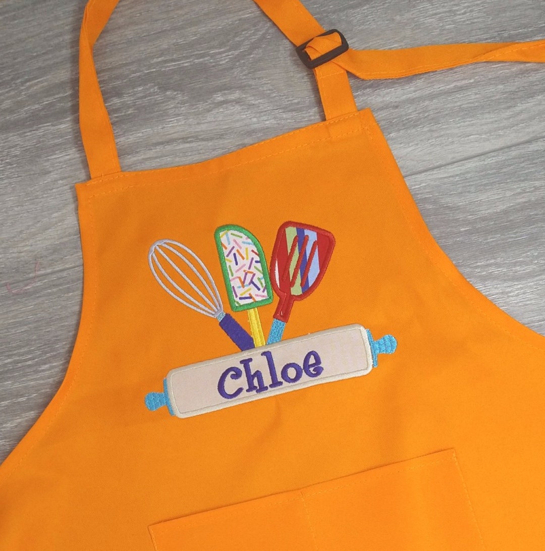 Personalized Kids Baking Apron, Cooking Apron for Girl and Boys, Child ...