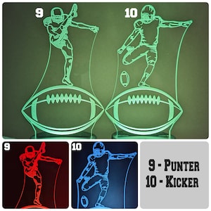 Football Player LED Gift, LED Night Light Room Decor, Personalized ...