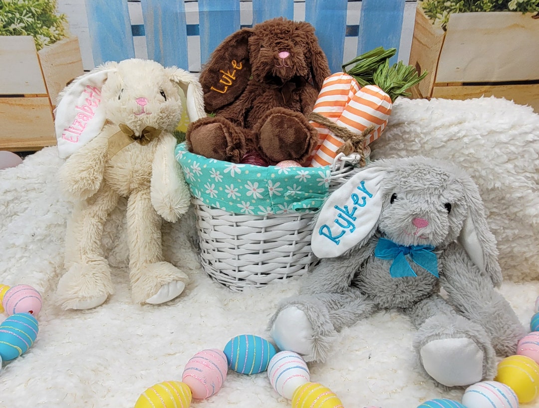 Personalized Easter Bunny, Child Easter Basket Stuffer, Personalized ...