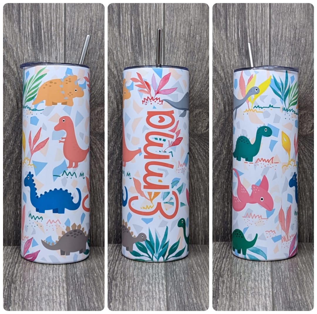 Personalized Dinosaur Tumbler, Dinosaur Gift for Kids, Dinosaur 20 Oz ...