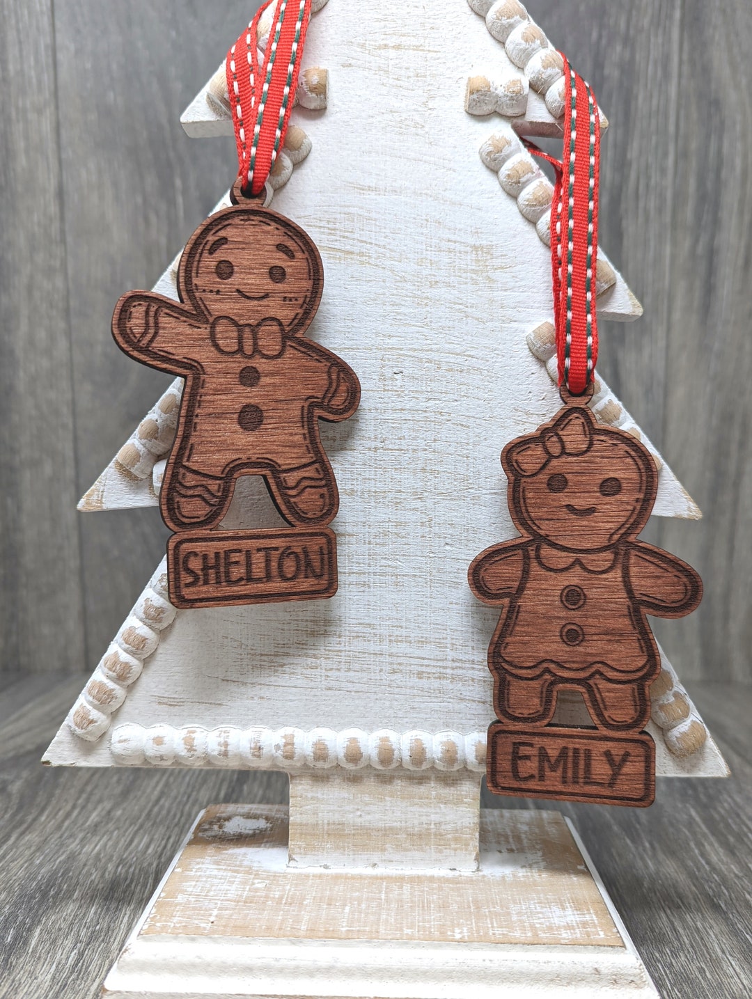 Personalized Kids Gingerbread Christmas Ornament, Kids Xmas Tree ...