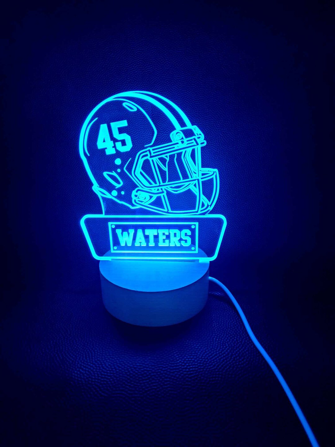 Personalized Football Helmet LED Light, LED Sports Night Light Room ...