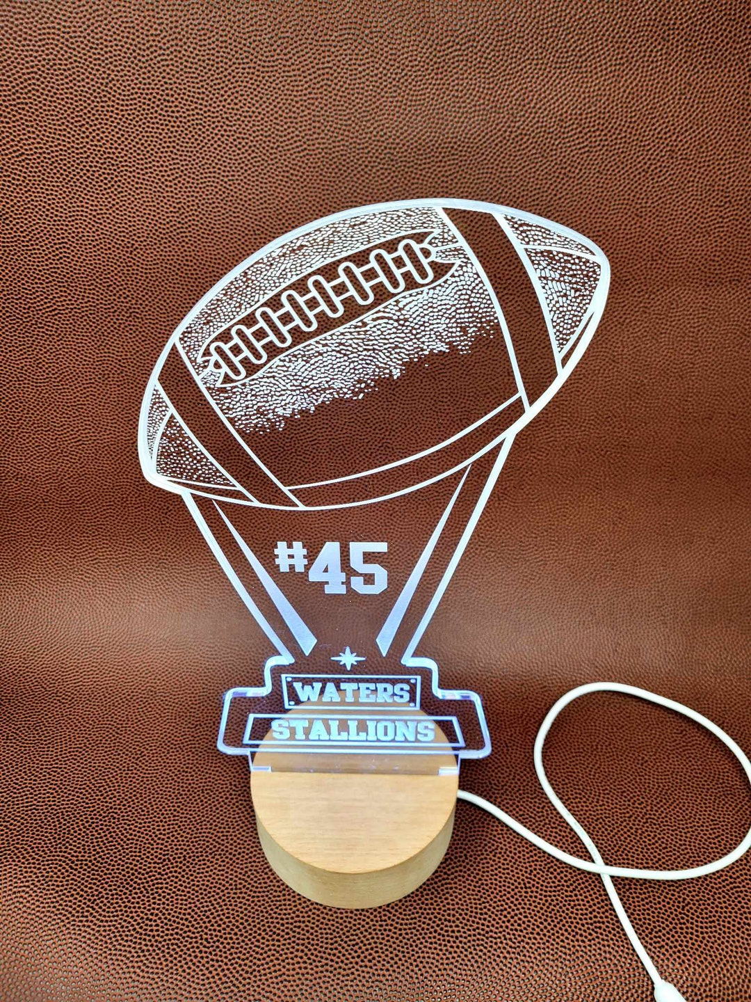 Personalized Football LED Light, LED Sports Night Light Room Decor ...