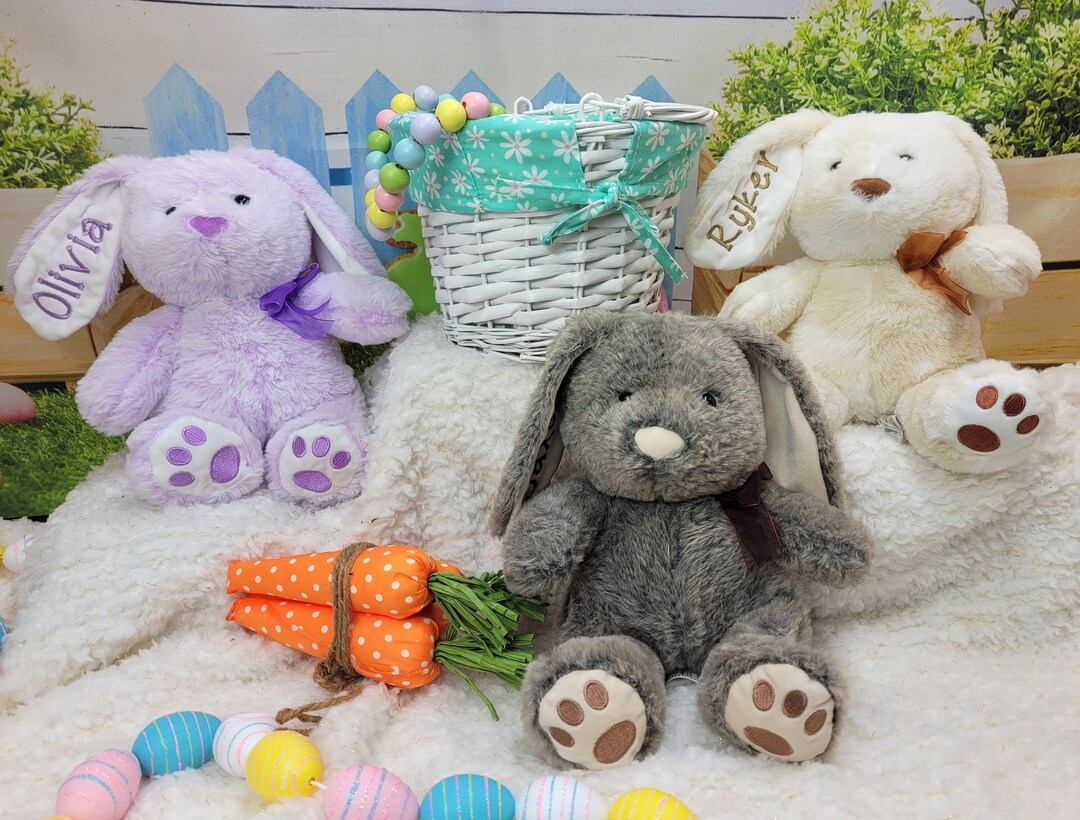 Personalized Bunny Stuffed Animal, Personalized Easter Plush ...