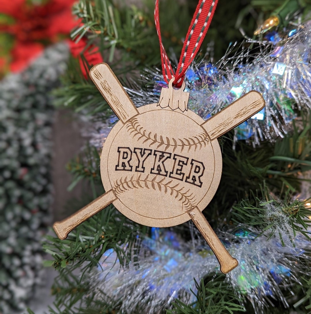 Personalized Baseball Christmas Ornament, Baseball Team Coach Gift ...