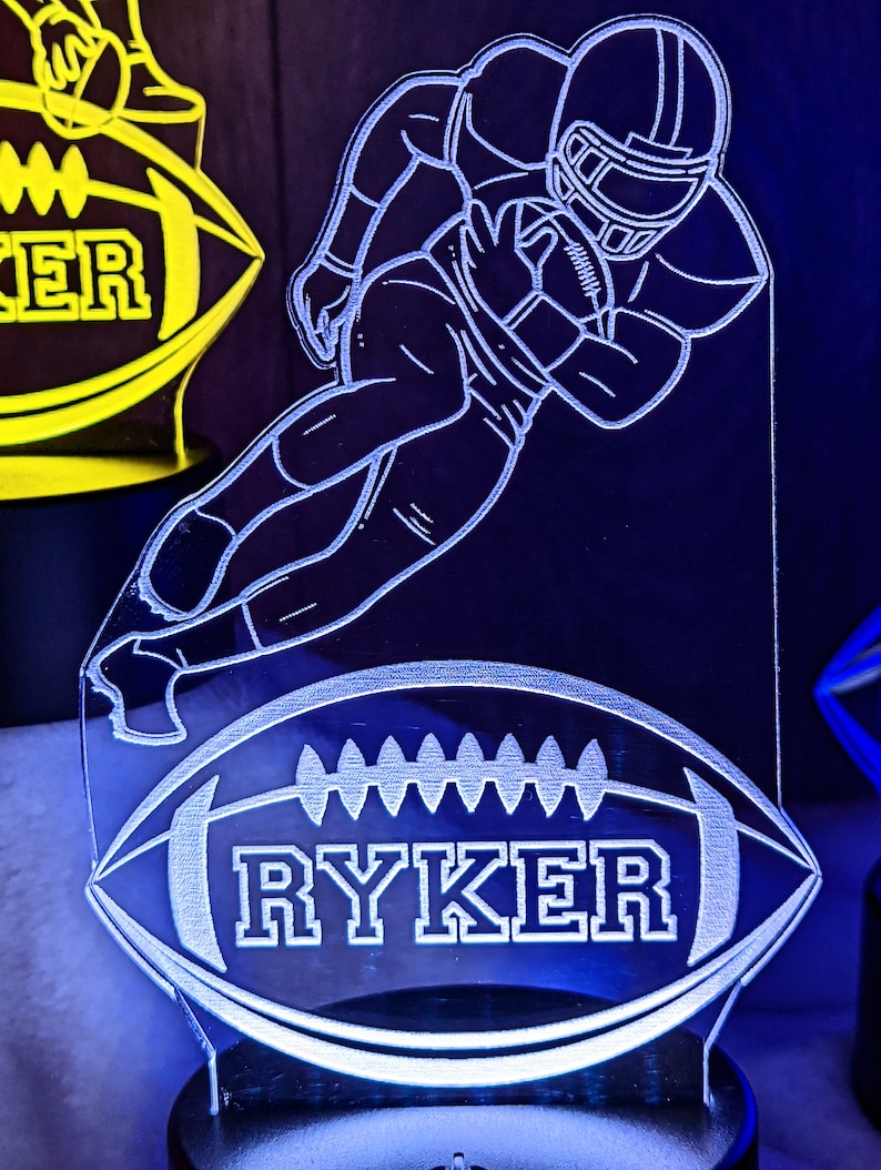 Football Player LED Gift LED Night Light Room Decor - Etsy
