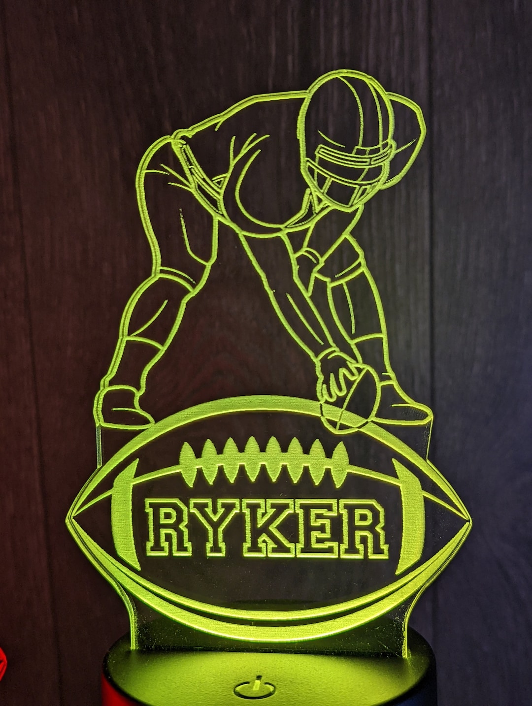 Football Player LED Gift, LED Night Light Room Decor, Personalized ...