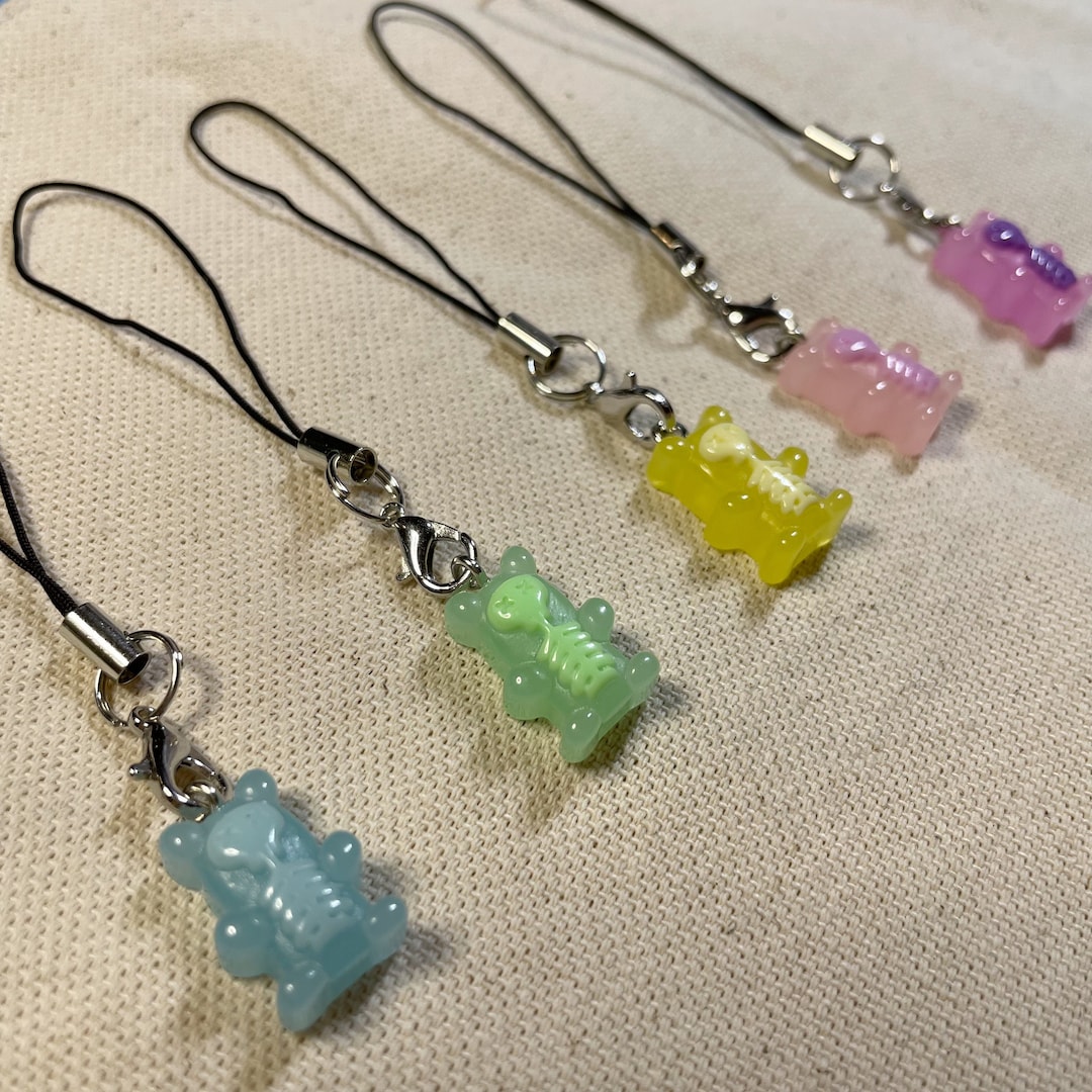 Skeleton Gummy Bear Phone Charm // Gummy Bear Phone Charm // Phone ...