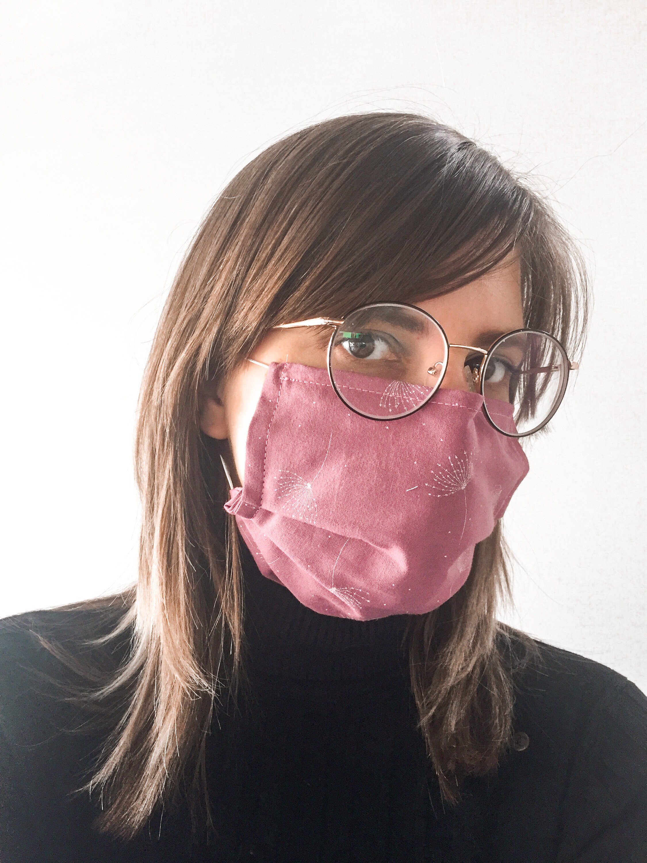 Double-layer Face Mask With NOSE WIRE and Filter Pocket, Reusable, 100% ...