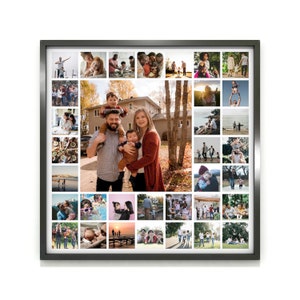 Square Photo Collage Template, BUNDLE, Family Picture Collage, Editable ...