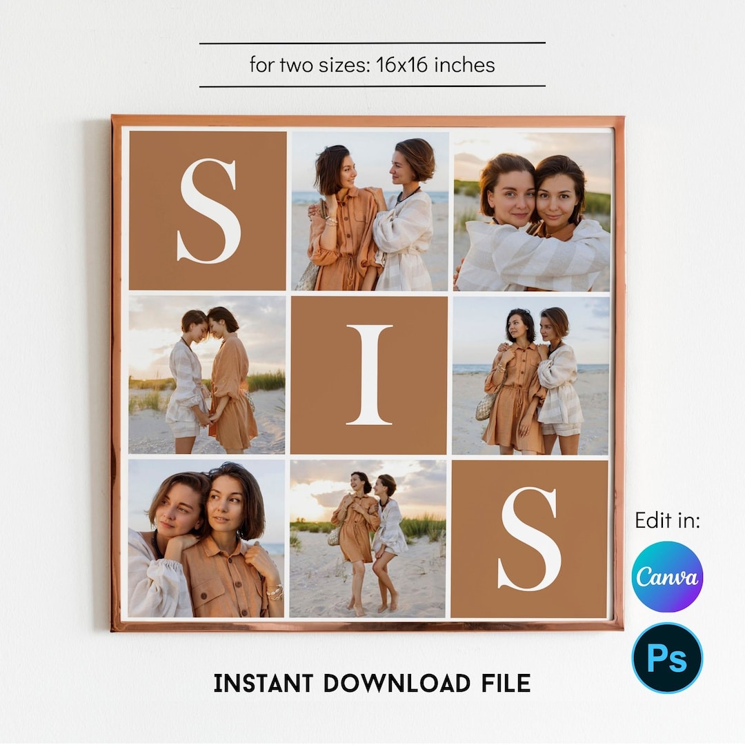 SIS Photo Collage, Custom Sister Birthday Gift, Personalized, Gift for ...