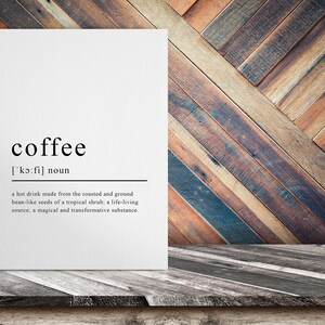 Office Decor, Coffee Definition Print, Funny, Office Sign, Coffee ...