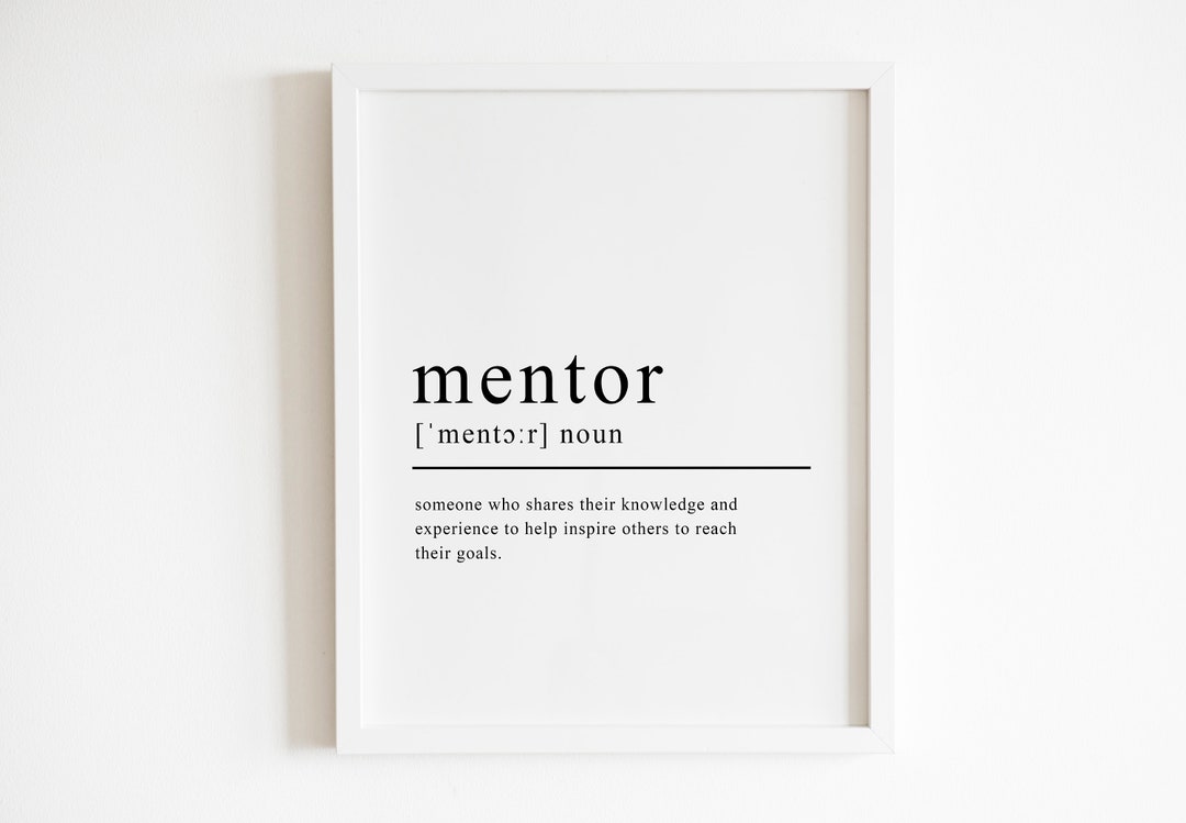 Mentor Definition Print, Mentor Gift, Teacher Appreciation, Gift for ...