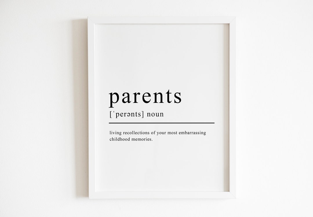 Parents Definition Print, Printable, Instant Download - Etsy