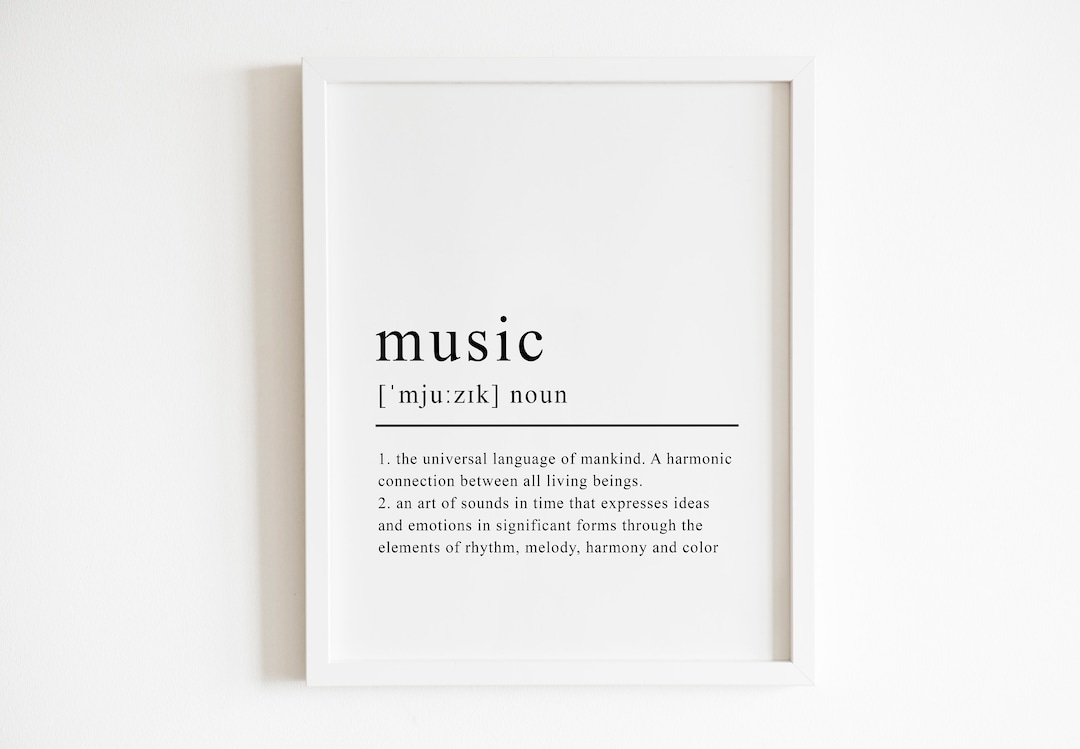 Music Definition Print, Printable, Instant Download - Etsy