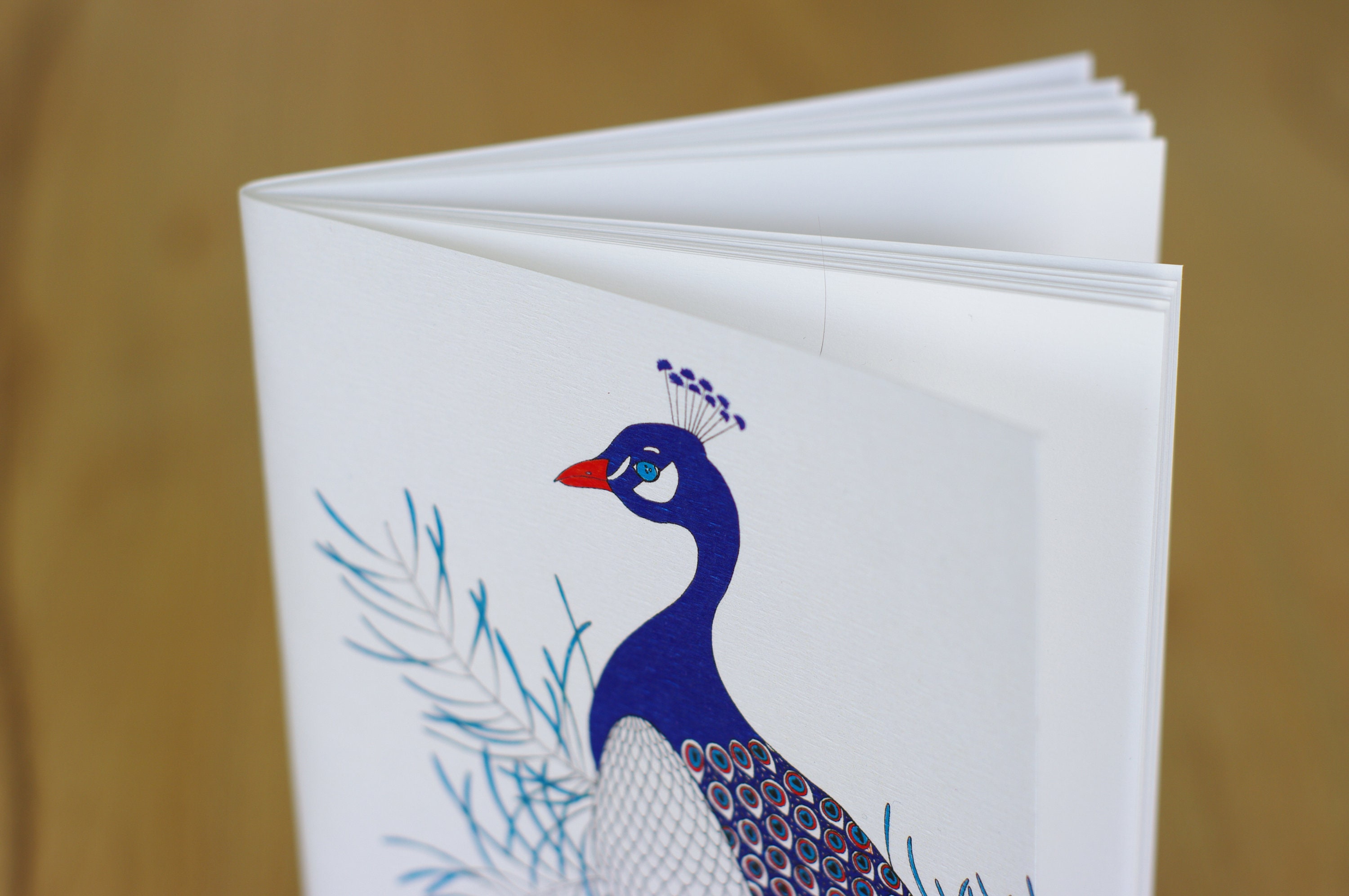 Peacock Notebook A5 half A4 High Quality Thick Paper 64 Blank Sheets - Etsy