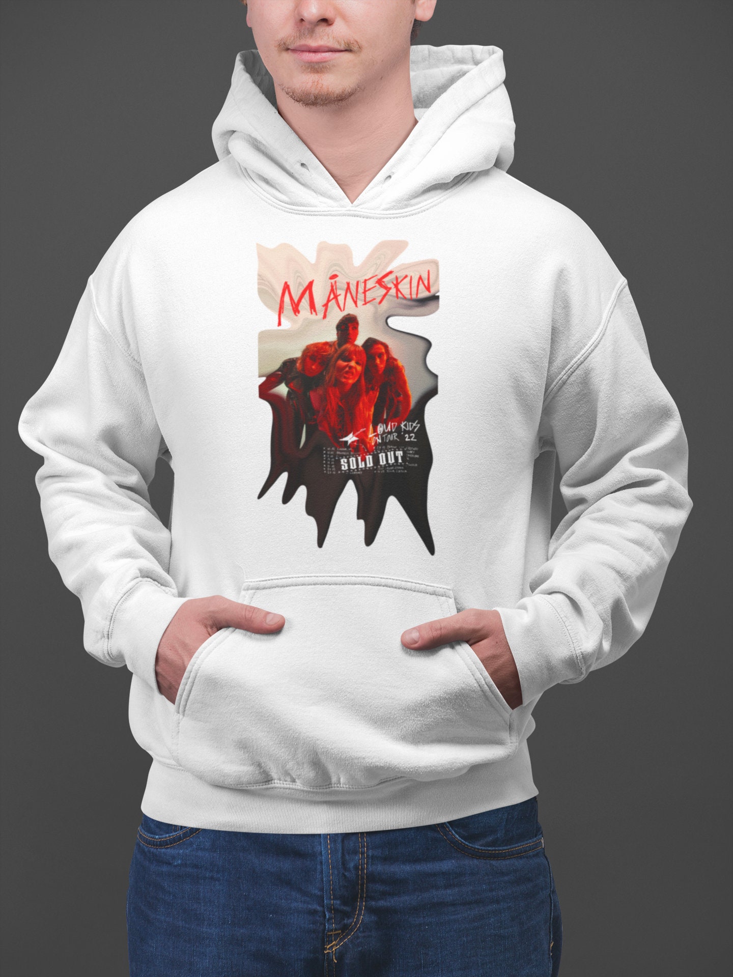 Maneskin Merch Album Art Italienische Band Hoodie