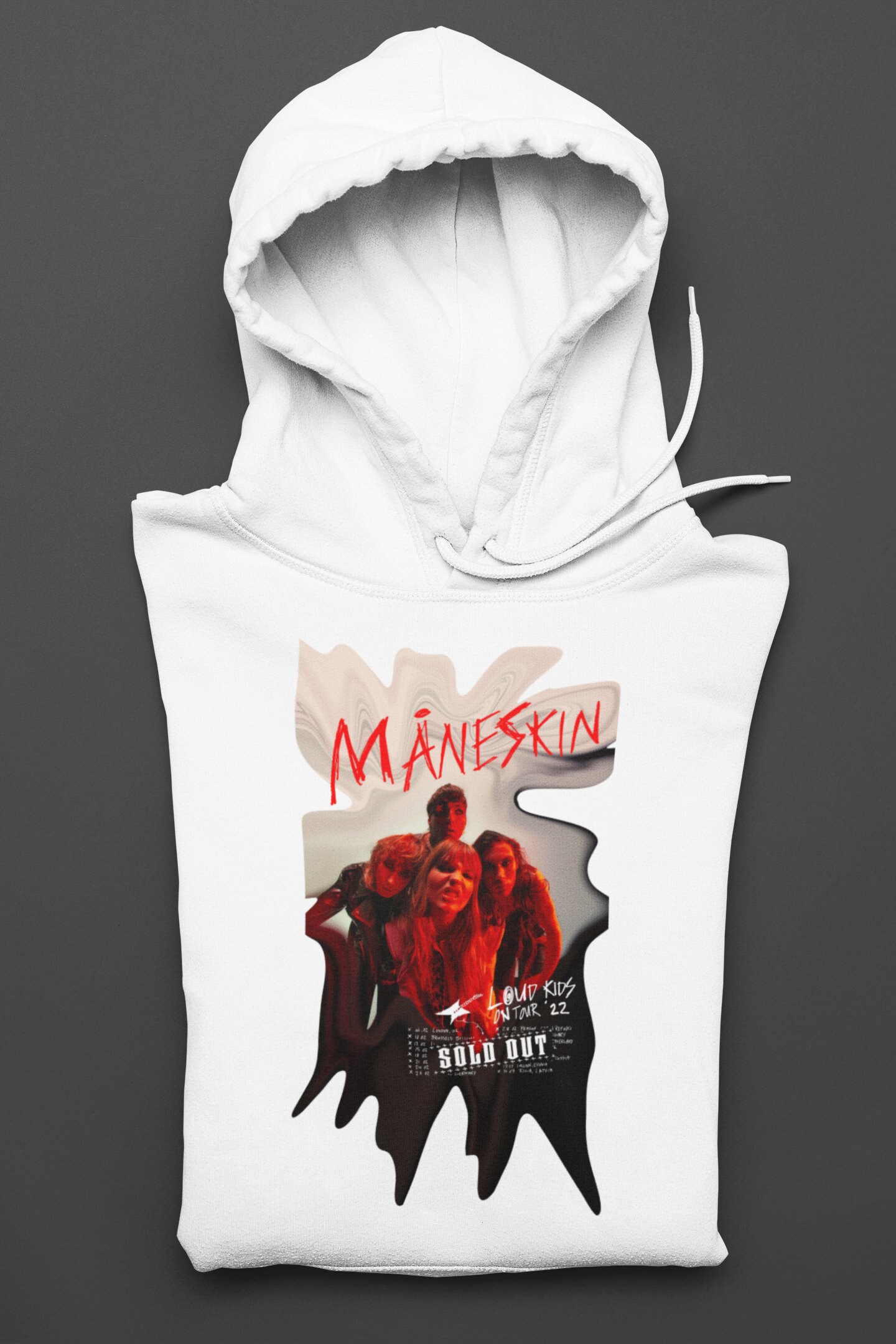 Maneskin Merch Album Art Italienische Band Hoodie