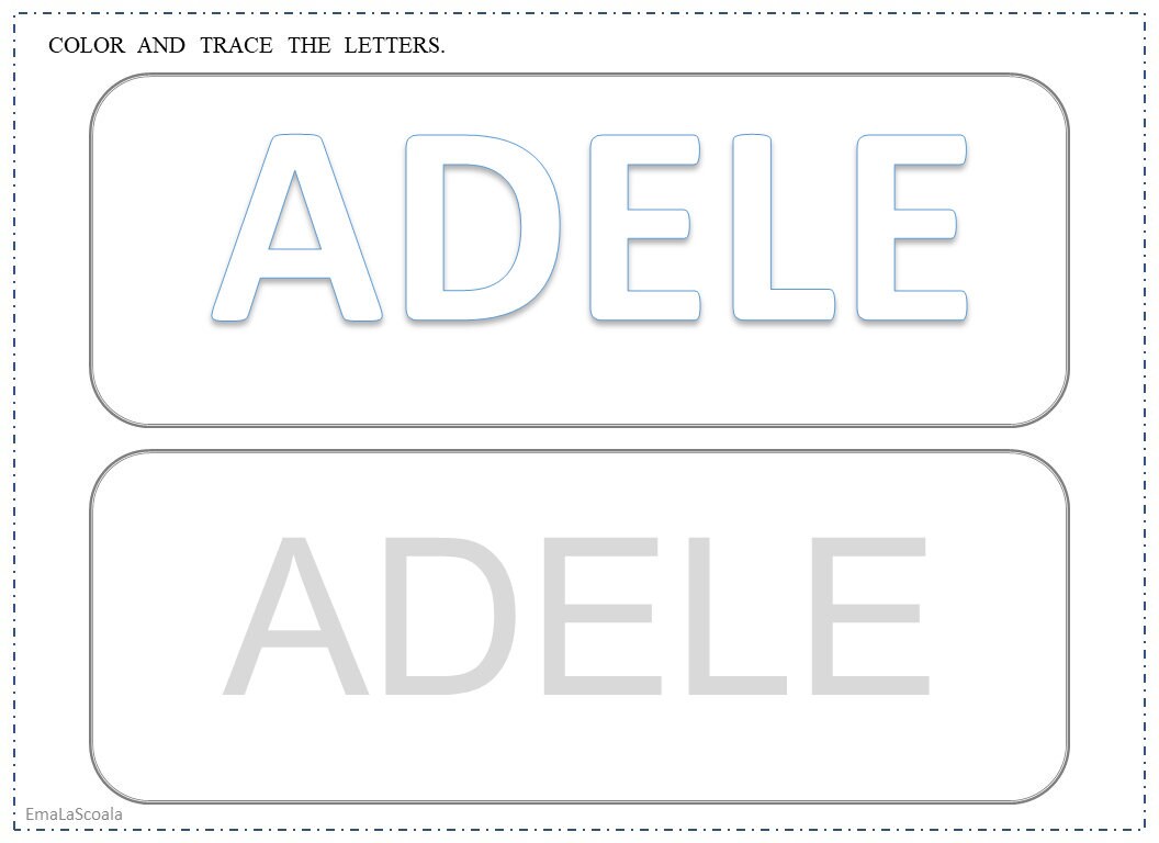 Learn to Write Your Name, Editable Format for Name Tracing, Custom Name ...