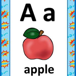 Alphabet Posters, Classroom Decor Printable Posters, Superhero Theme - Etsy