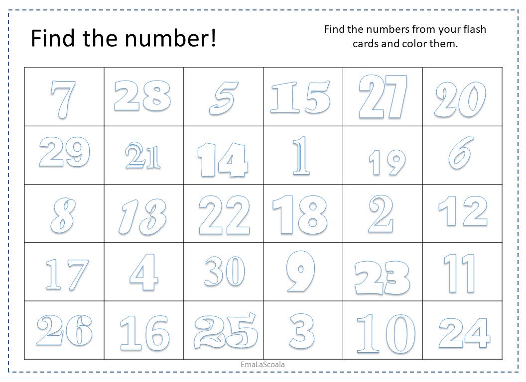 Printable Math Game for Kids, Number Matching Game, Digital Download ...