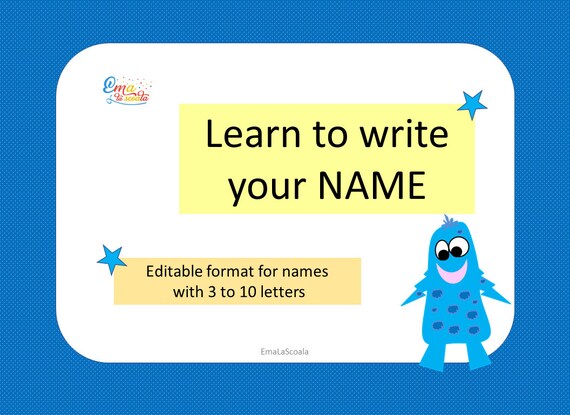 Learn to Write Your Name Editable Format for Name Tracing | Etsy