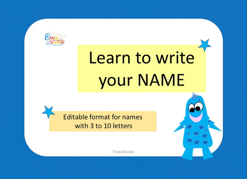 Learn to Write Your Name, Editable Format for Name Tracing, Custom Name ...