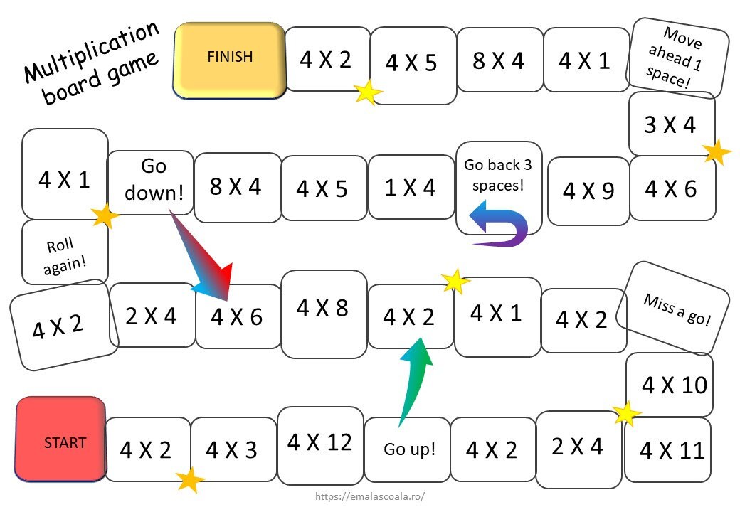 Multiplication Worksheets, Printable Games for Multiplication, 2nd ...