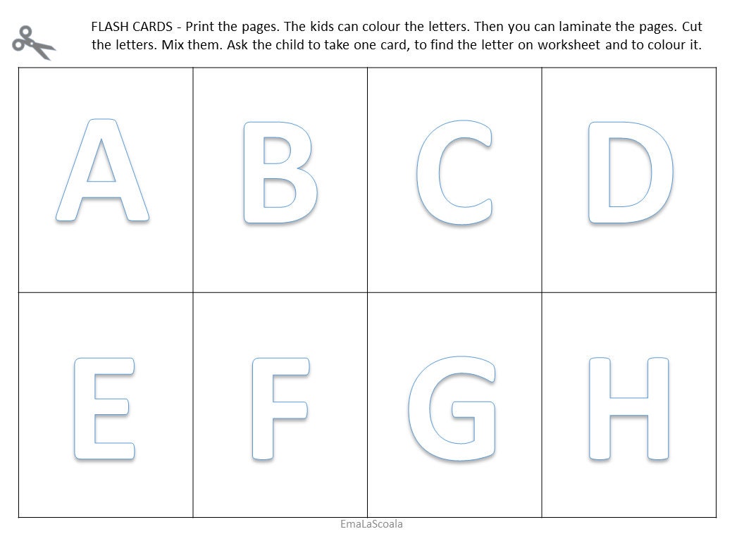 Printable Alphabet Game Letters Flash Cards and Worksheets - Etsy