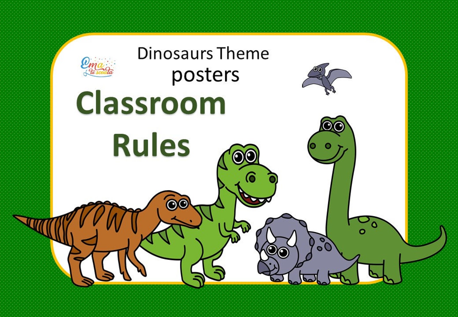 Dinosaur Classroom Decor, Teacher Poster Rules, Digital Posters - Etsy