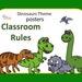 Dinosaur Classroom Decor, Teacher Poster Rules, Digital Posters - Etsy