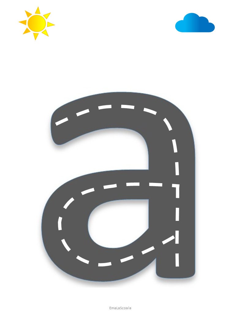 Print and Drive, Race Cars Letters and Numbers, Printable Mat ...