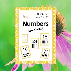Bee Themed Number Posters - Etsy