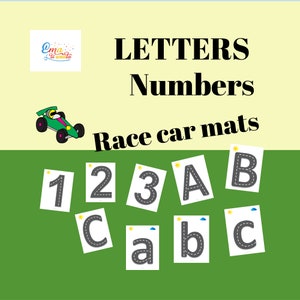 Print and Drive, Race Cars Letters and Numbers, Printable Mat ...