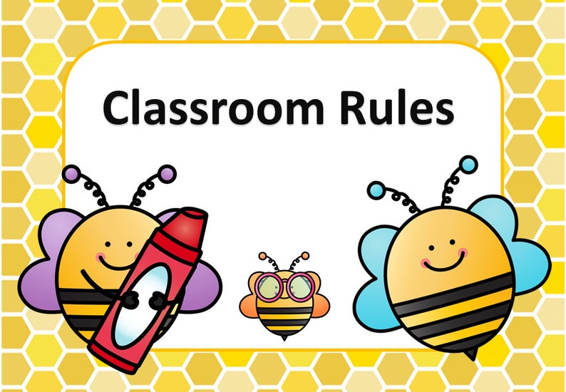 Bee Theme Classroom Rules, Printable Posters - Etsy