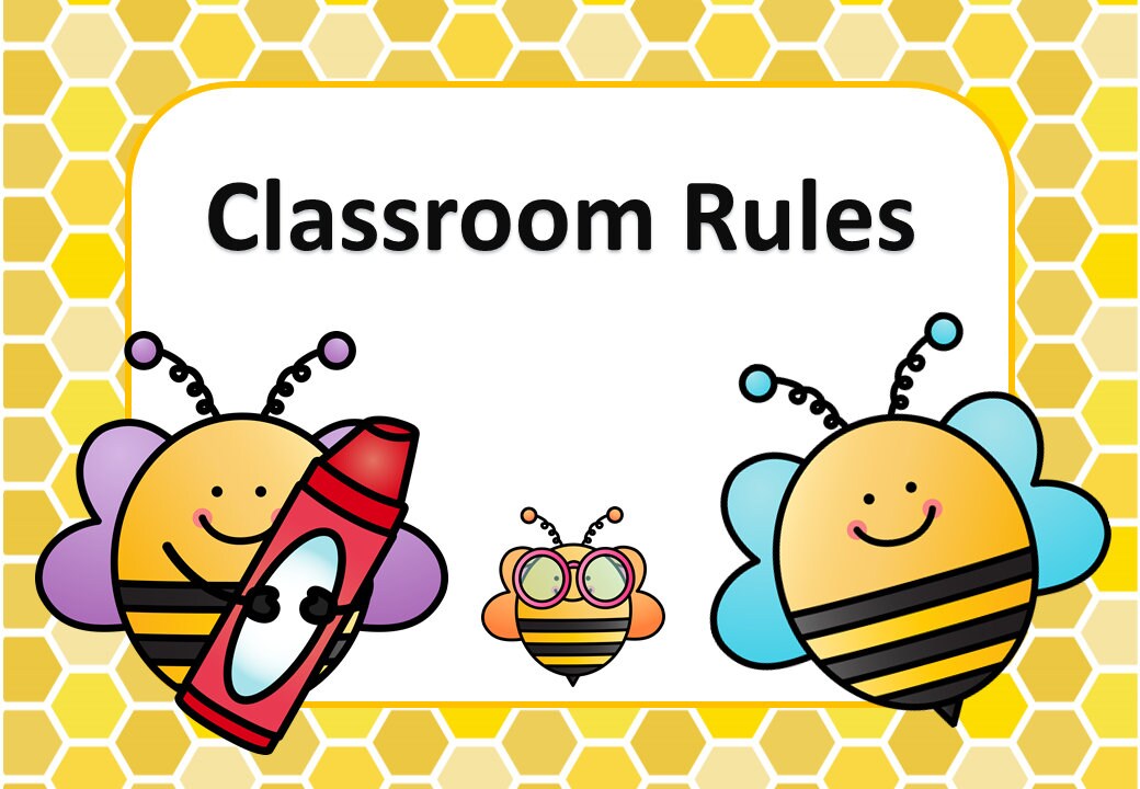 Bee Theme Classroom Rules, Printable Posters - Etsy