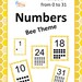 Bee Themed Number Posters - Etsy