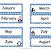 Penguin Theme Calendar for Kids, Printable Classroom Calendar, Digital ...